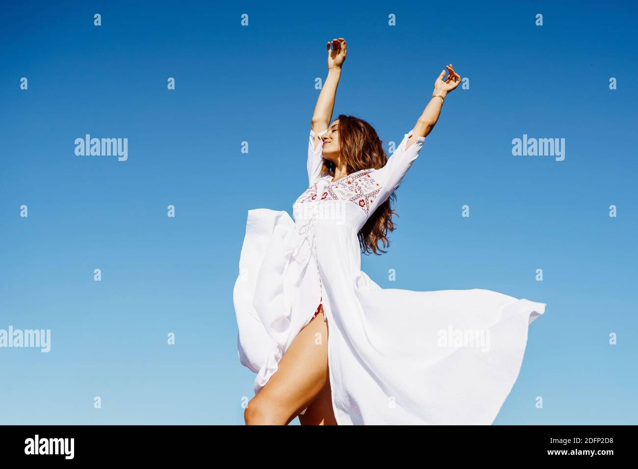 Raising Dress High Resolution Stock Photography and Images - Alamy