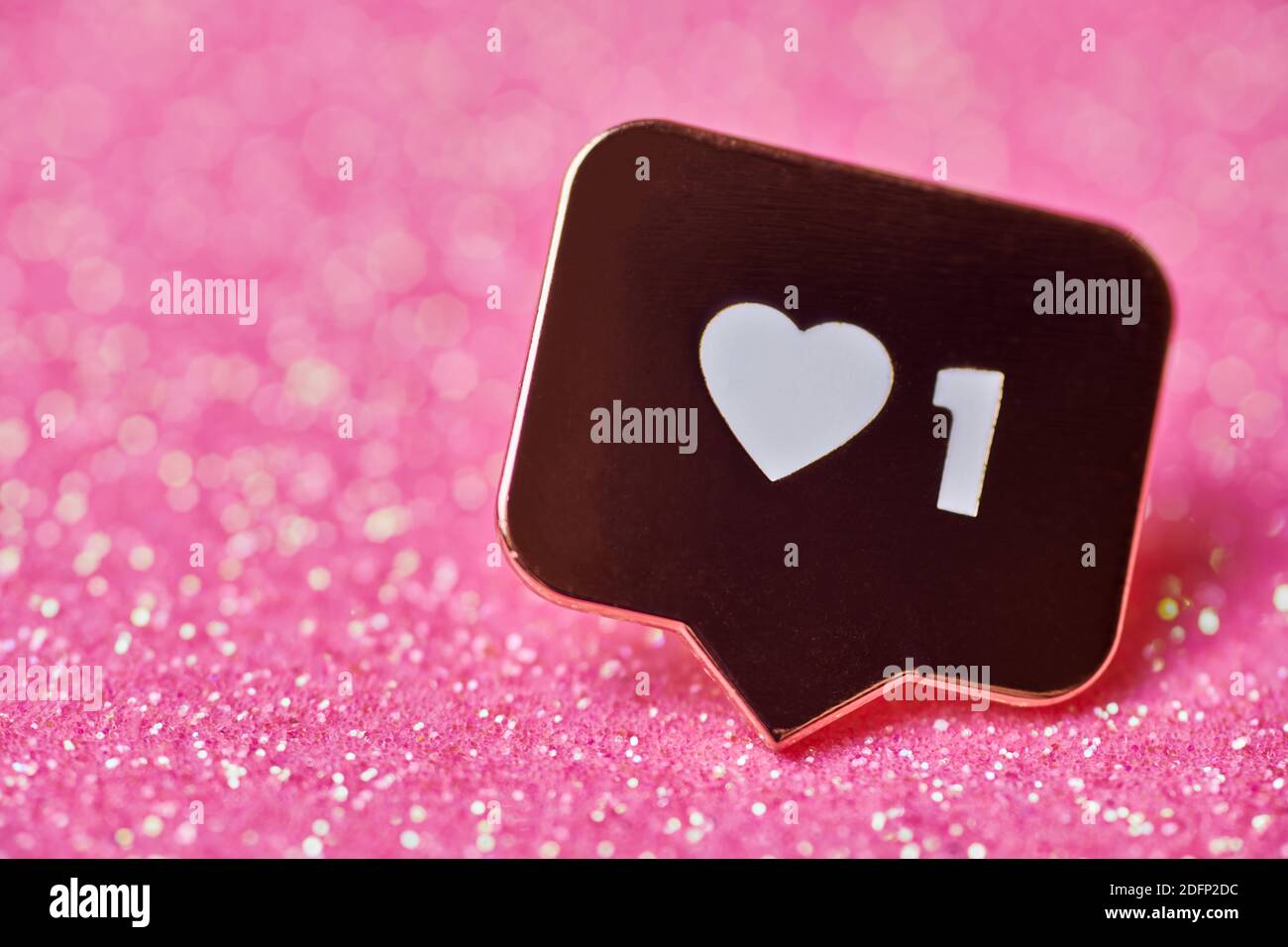 Like heart symbol. Like sign button, symbol with heart and one digit ...