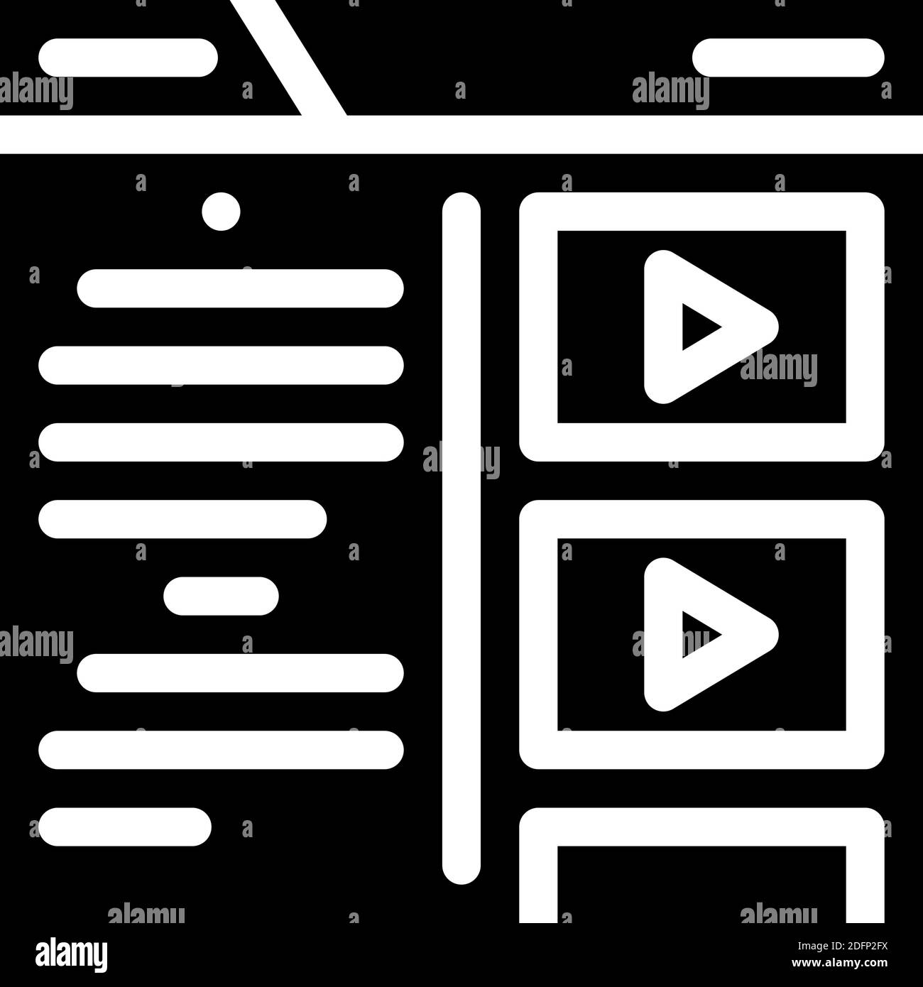 online video courses glyph icon vector illustration Stock Vector Image ...