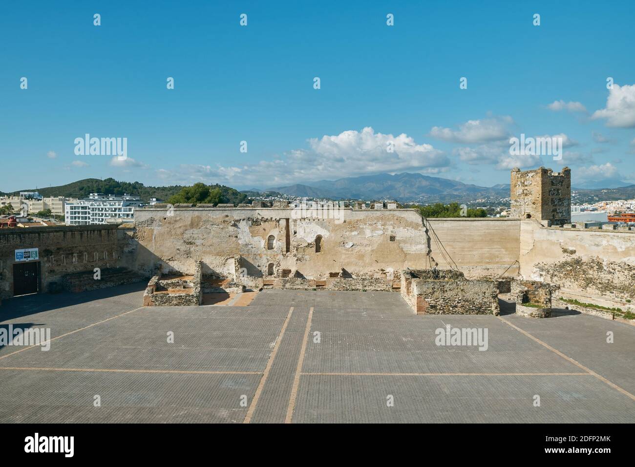 Interior view of the Sohail Castle, Fuengirola, Málaga, Spain Stock ...