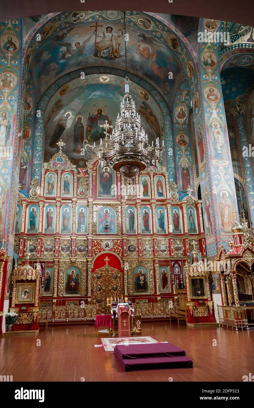 interior in a large beautiful a Orthodox church Stock Photo - Alamy