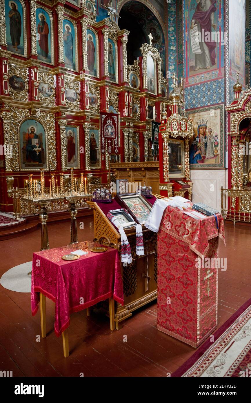 interior in a large beautiful a Orthodox church Stock Photo - Alamy