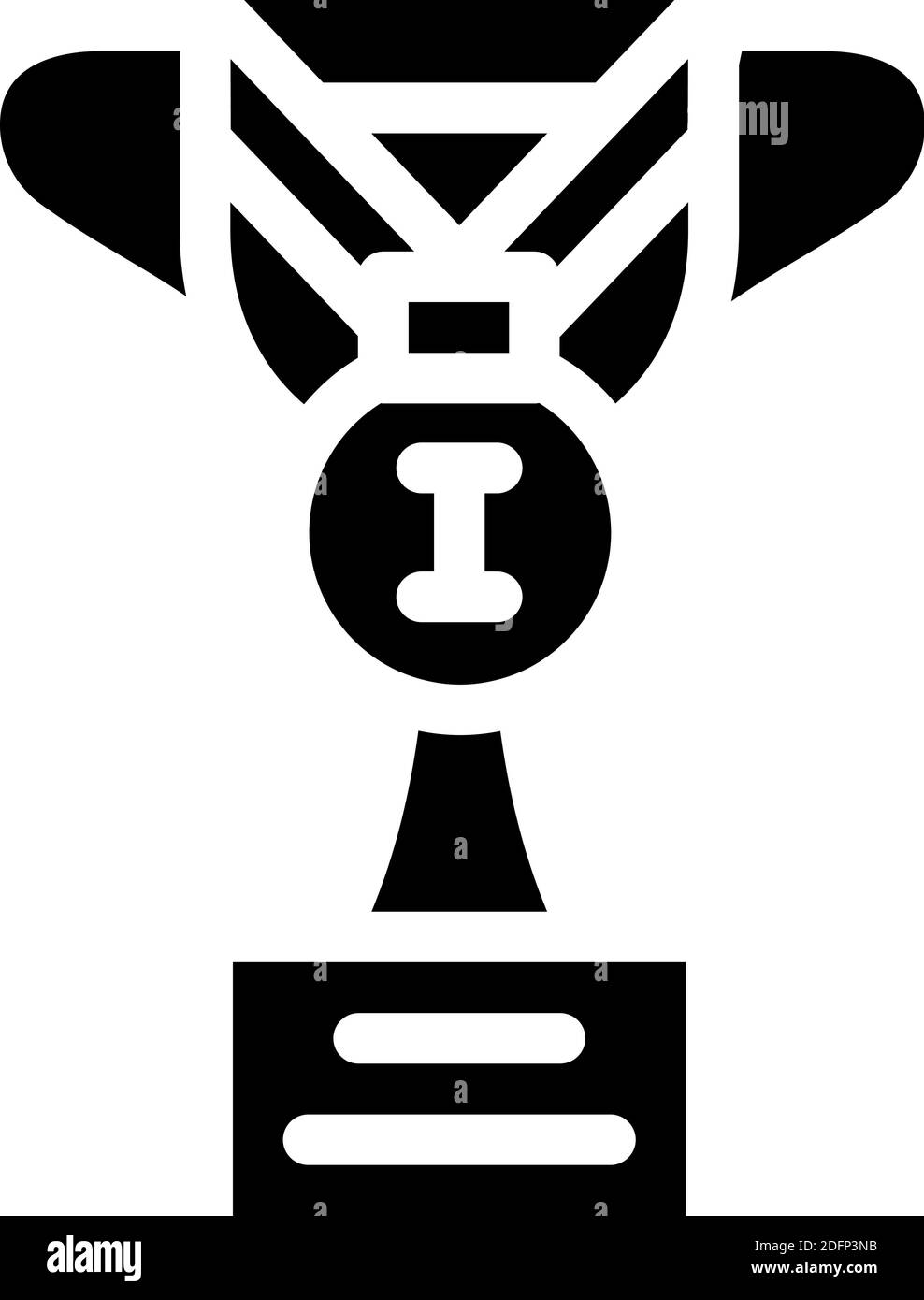 champion win cup glyph icon vector illustration Stock Vector Image ...