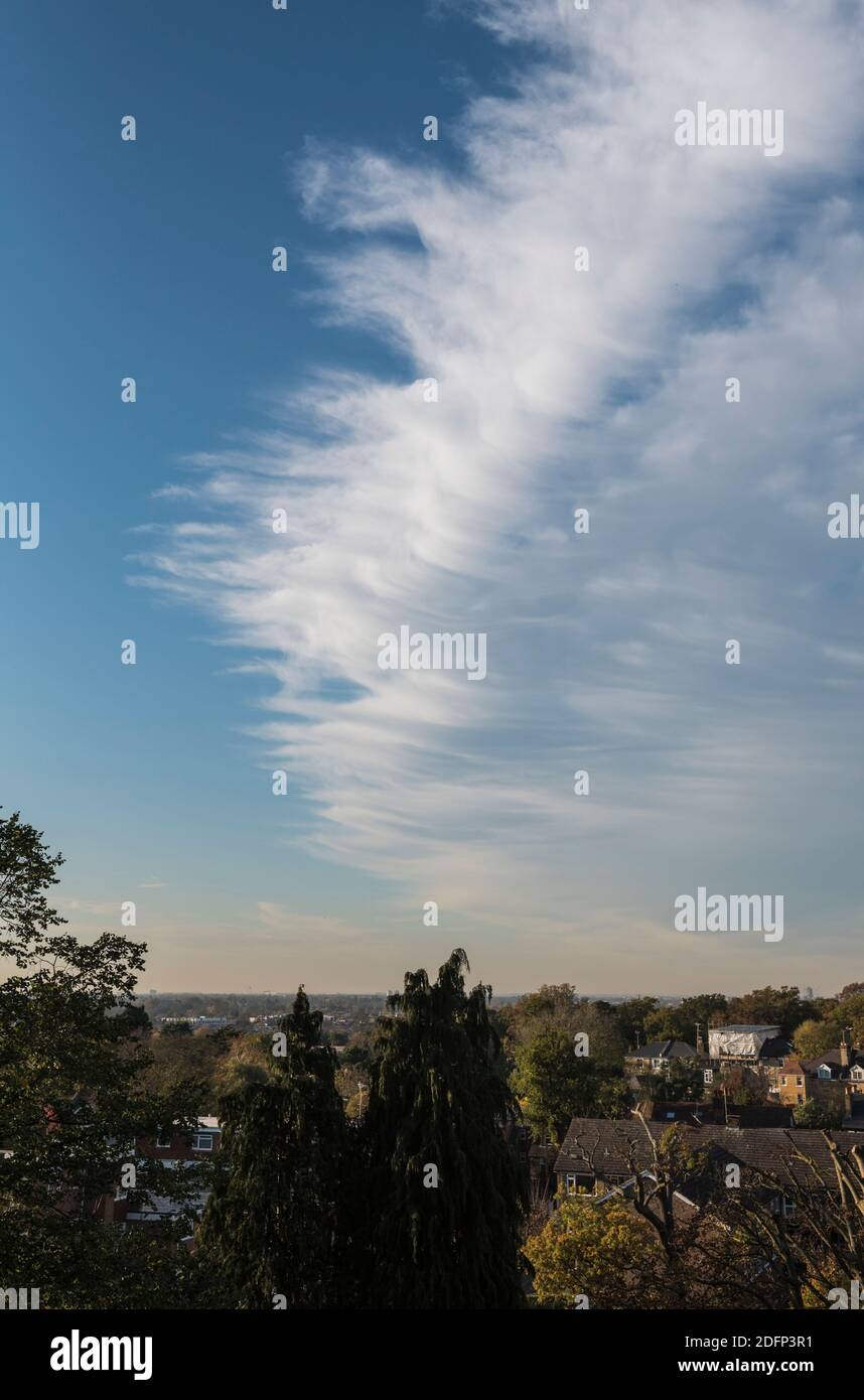 Cloud front over North west London Stock Photo - Alamy