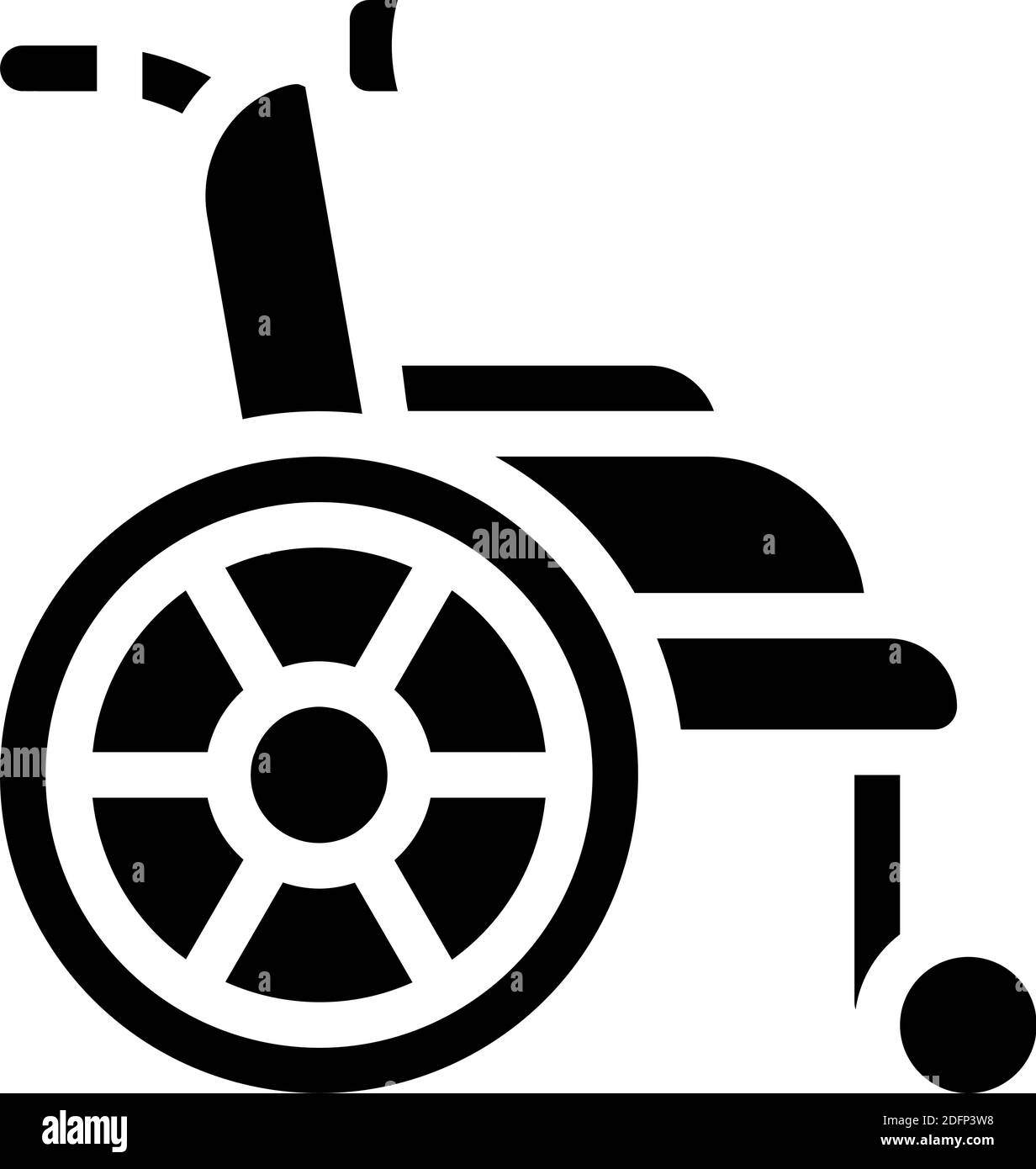 wheelchair for patient glyph icon vector illustration Stock Vector ...