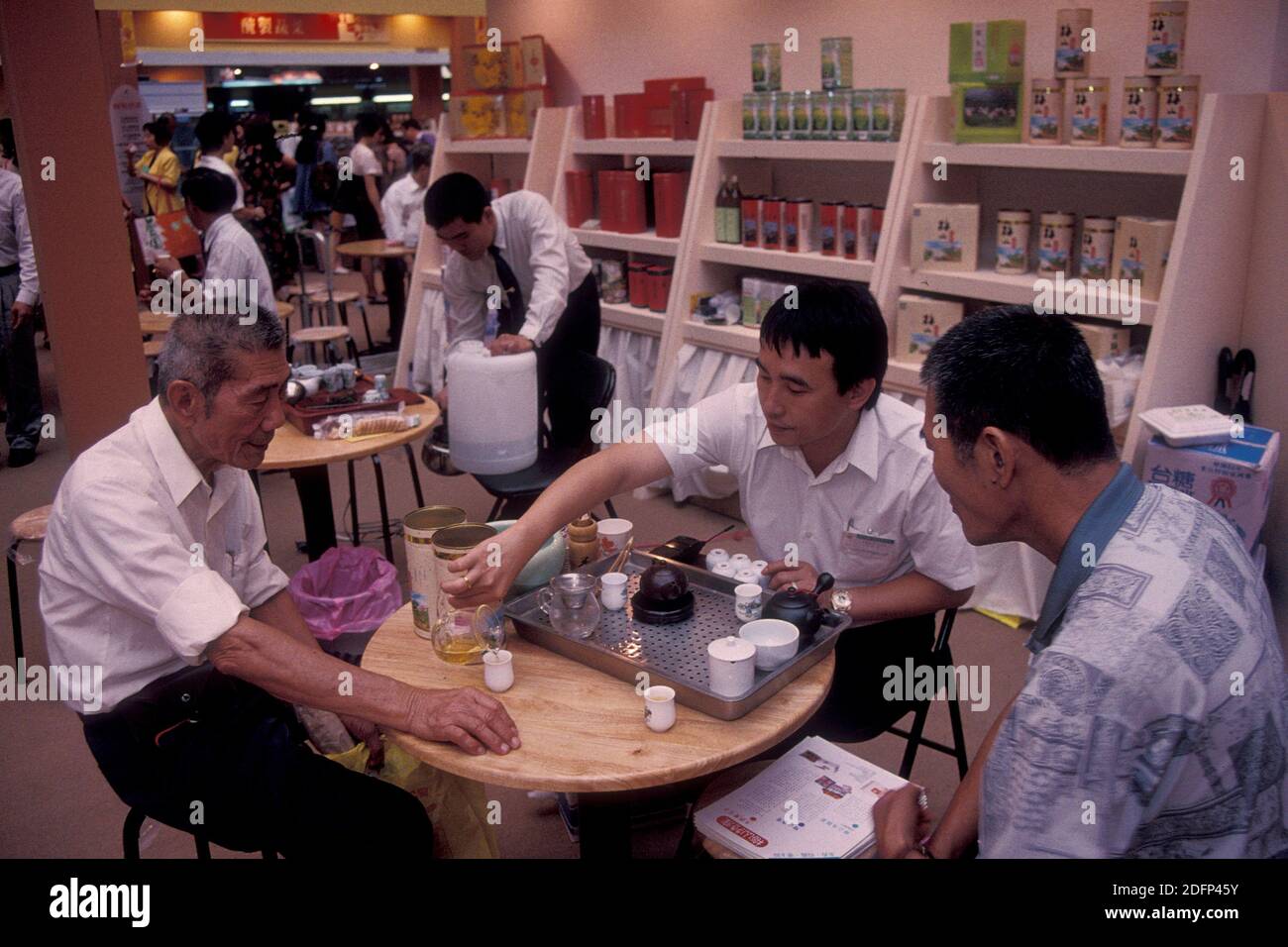 a Tea shop in the city centre of Taipei in Taiwan of East Aasia. Taiwan ...