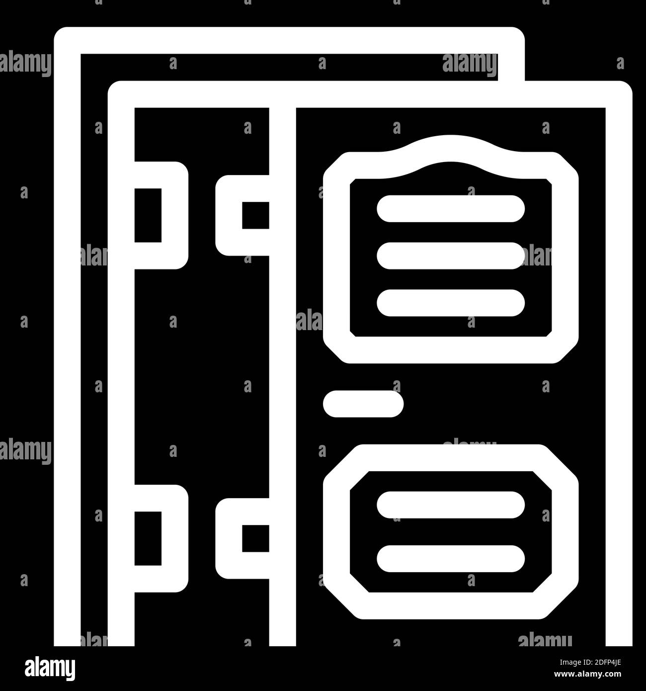 door installation glyph icon vector illustration black Stock Vector ...