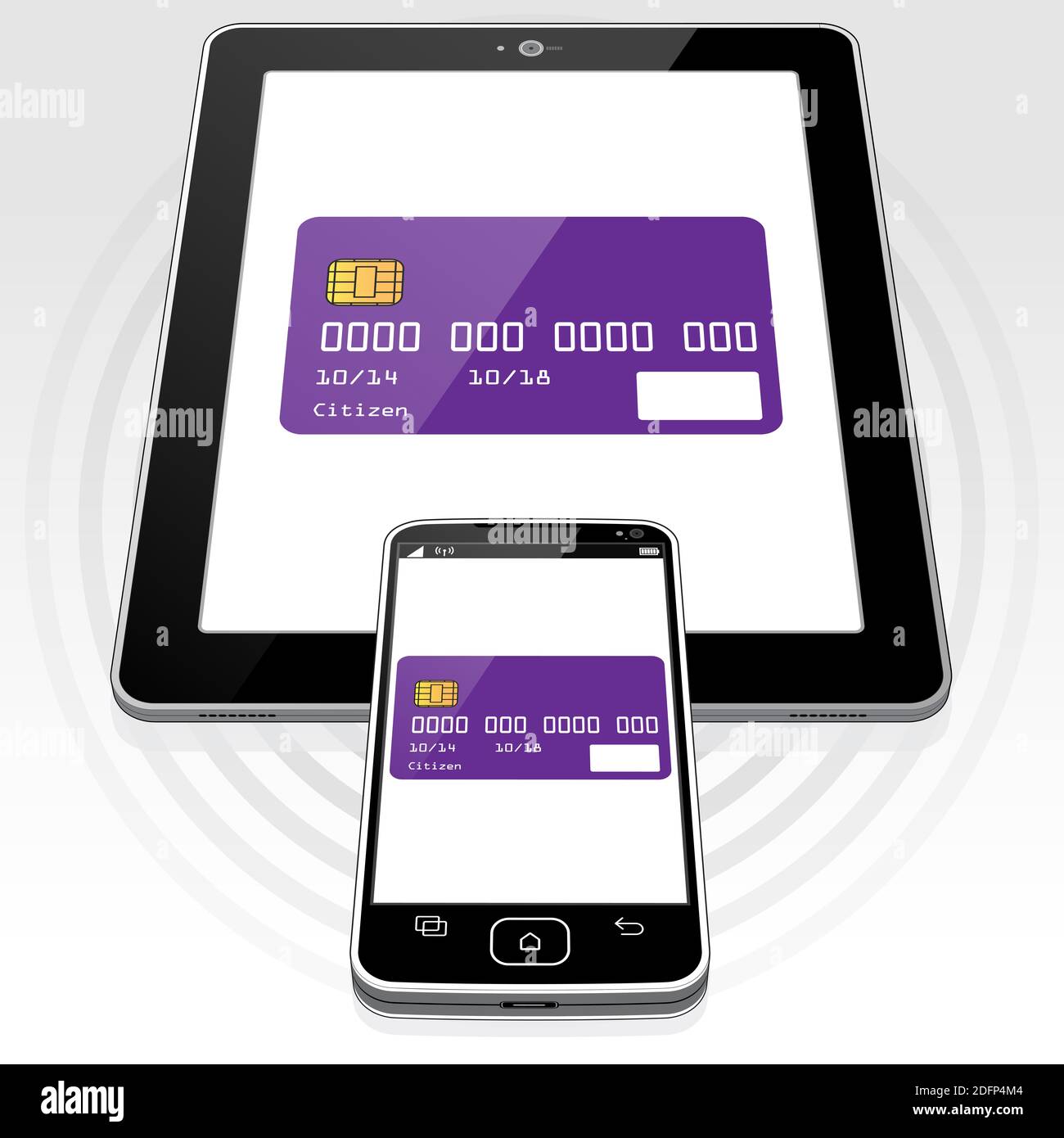 SmartPhone and Tablet PC Credit Card Access Stock Photo - Alamy