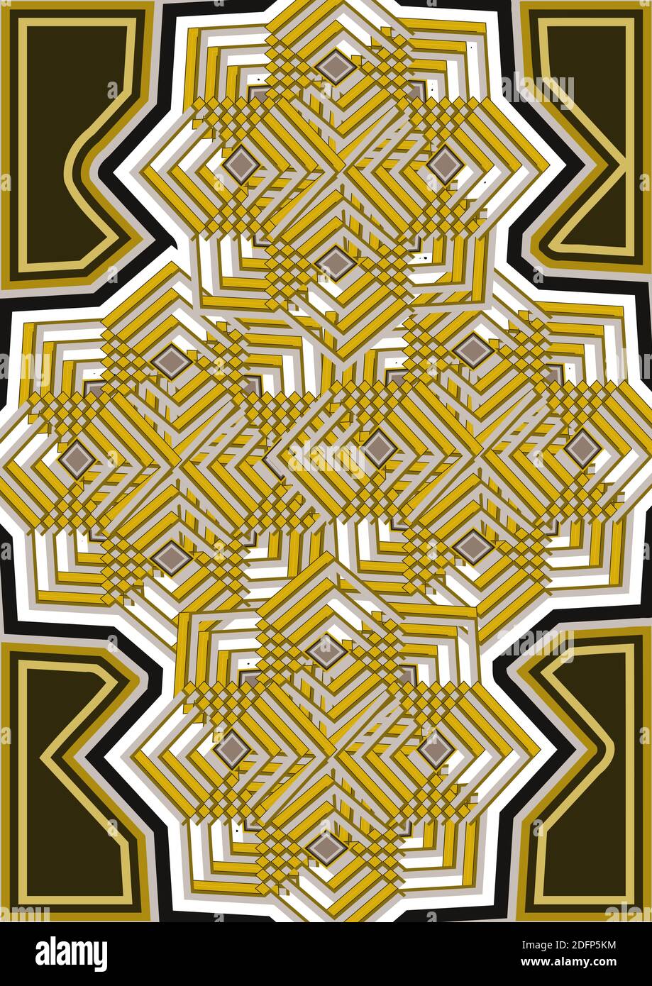 Golden color, seamless pattern with stars, vector graphic design Stock ...