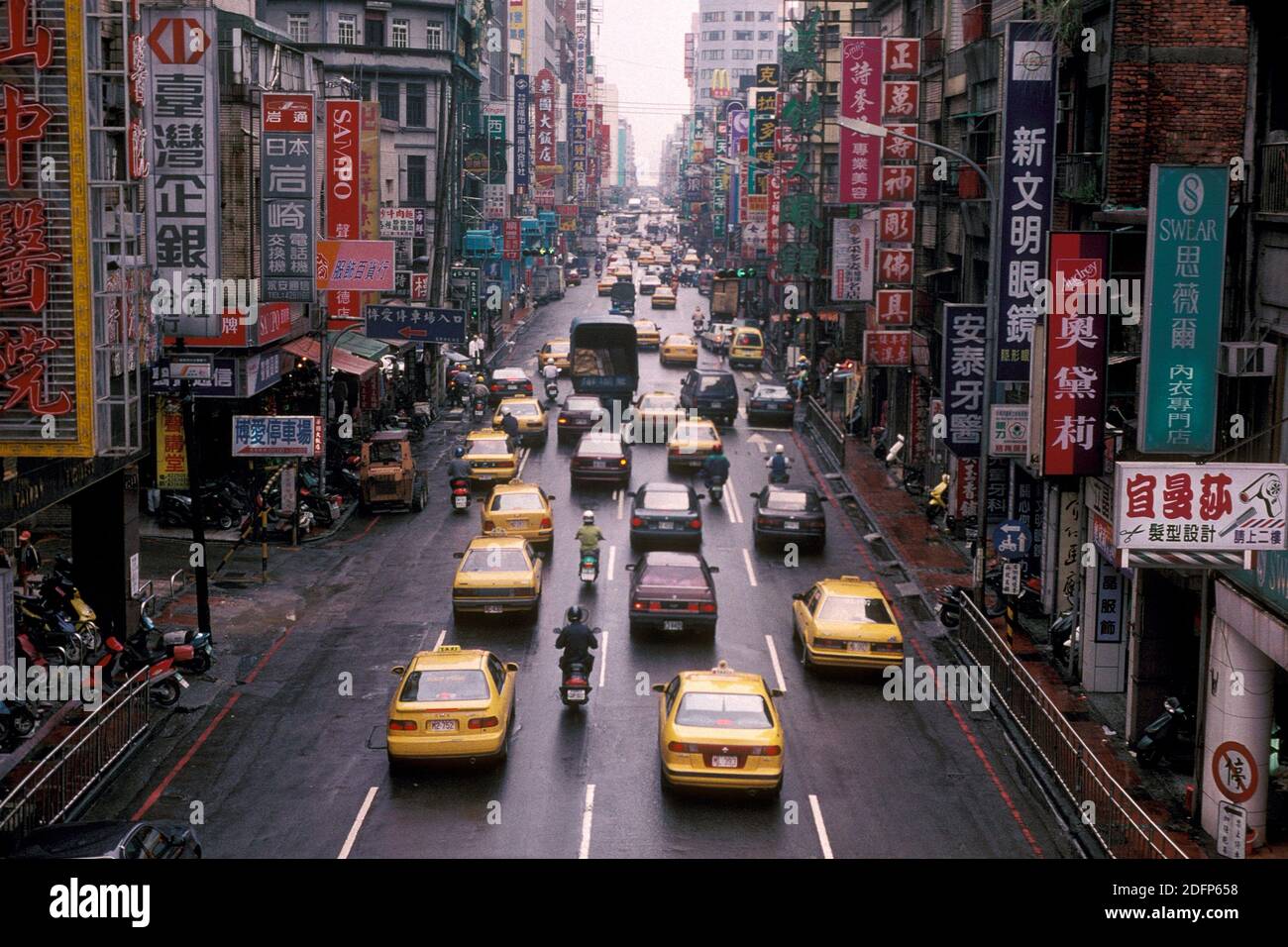 a road in the city centre of Taipei in Taiwan of East Aasia. Taiwan ...
