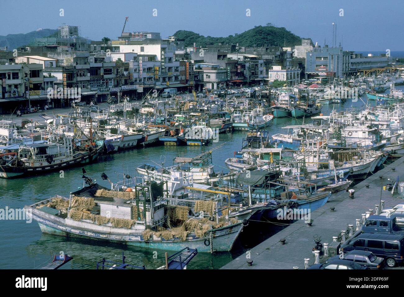 the Harbour of the Fishing Village of Keelung on the Pacific Ocean in ...
