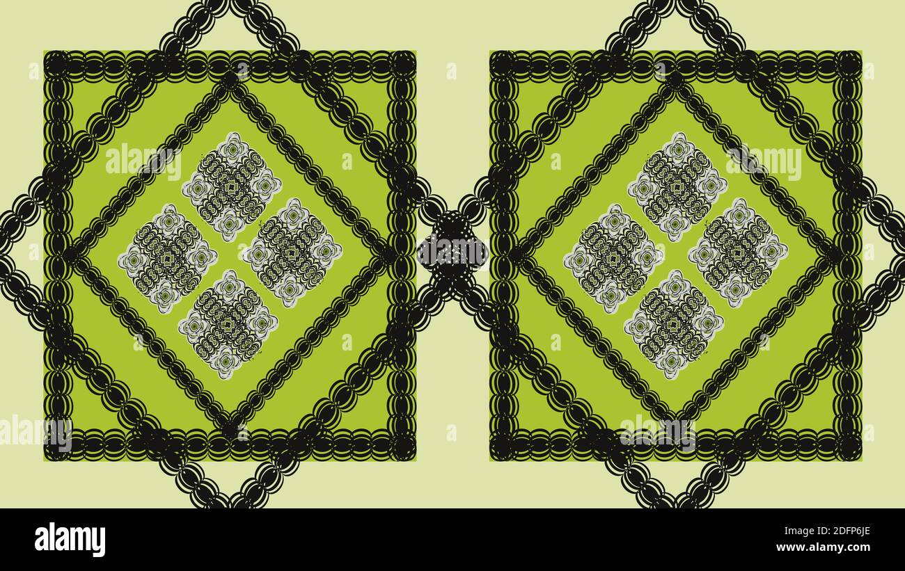 Two green triangle symbol with floral icons, vector graphic design ...