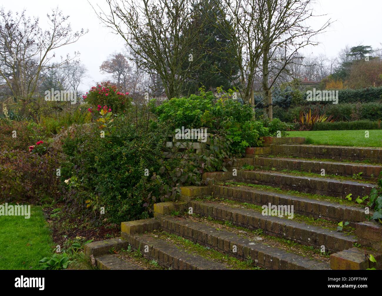 Shenley Park, UK. Historic parkland. Walled garden, outside theatre ...