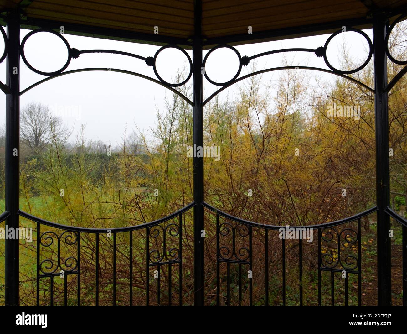 Shenley Park, UK. Historic parkland. Walled garden, outside theatre ...