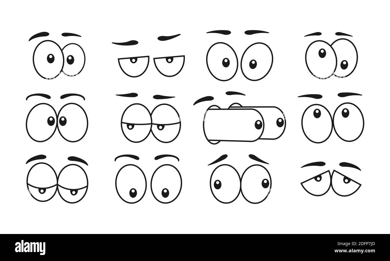 Cute Cartoon Eye Eyebrow Emotion High Resolution Stock Photography and ...