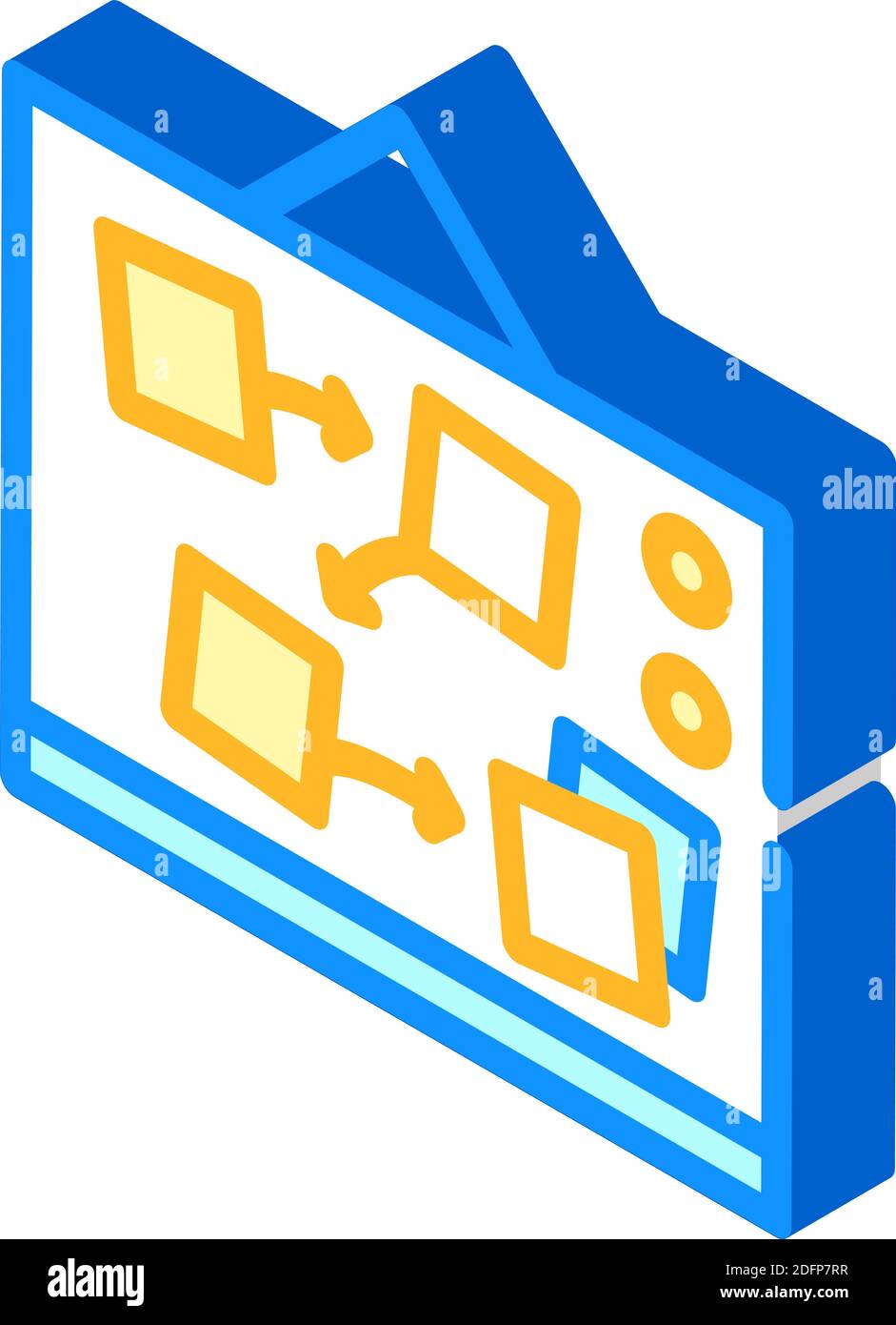 desk with planning and tasks isometric icon vector illustration Stock ...