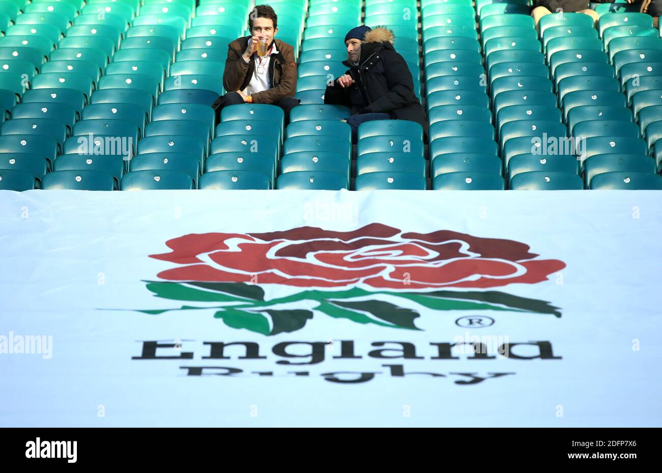 England fans inside the stadium ahead of the Autumn Nations Cup match ...