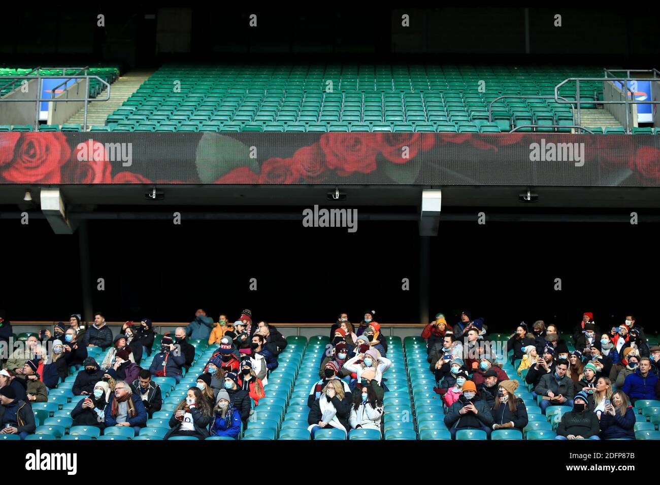 England fans inside the stadium during the Autumn Nations Cup match at ...
