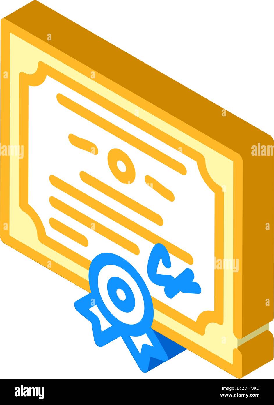 university diploma isometric icon vector illustration color Stock ...