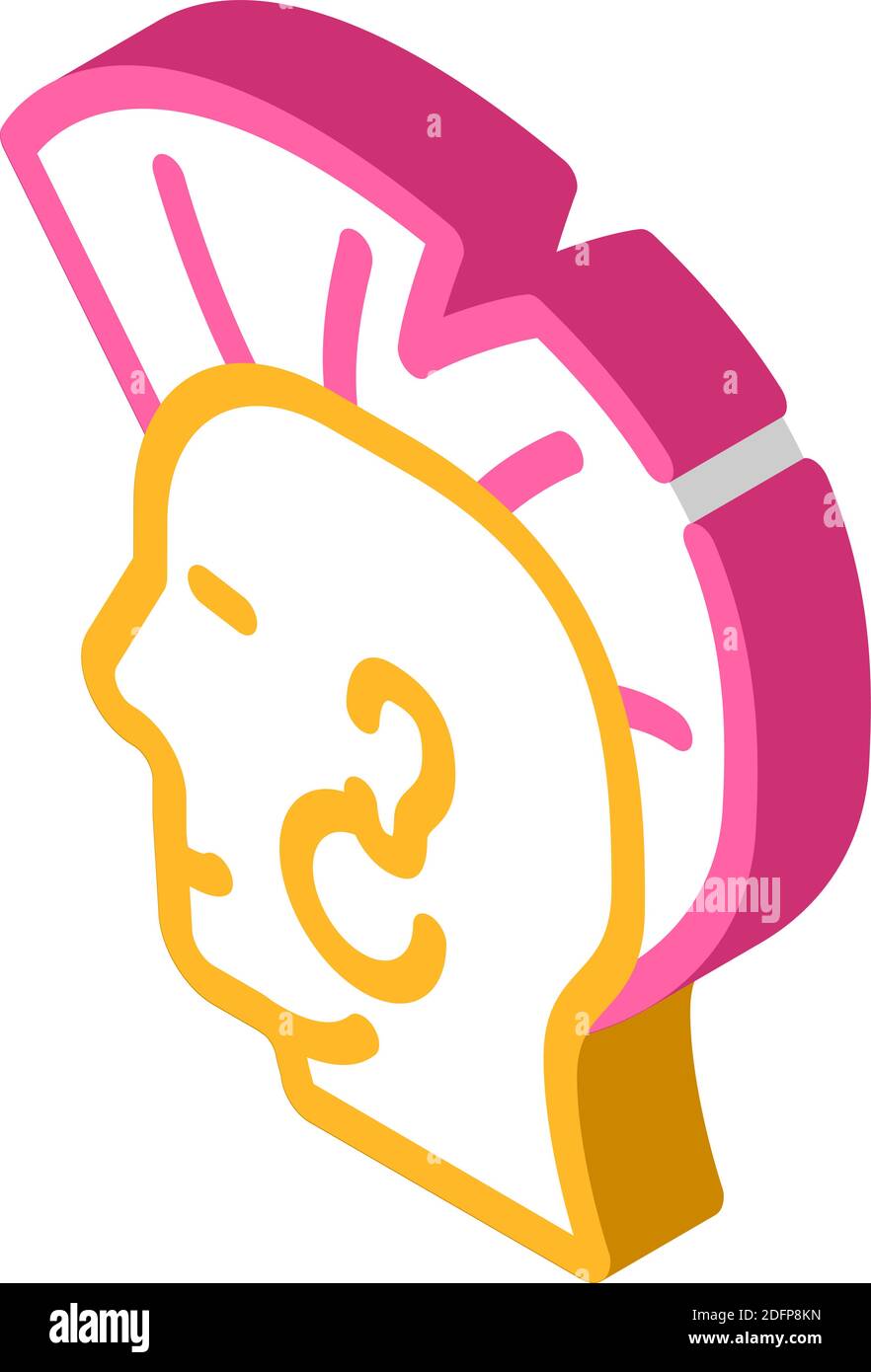 punk with mohawk isometric icon vector illustration Stock Vector Image ...