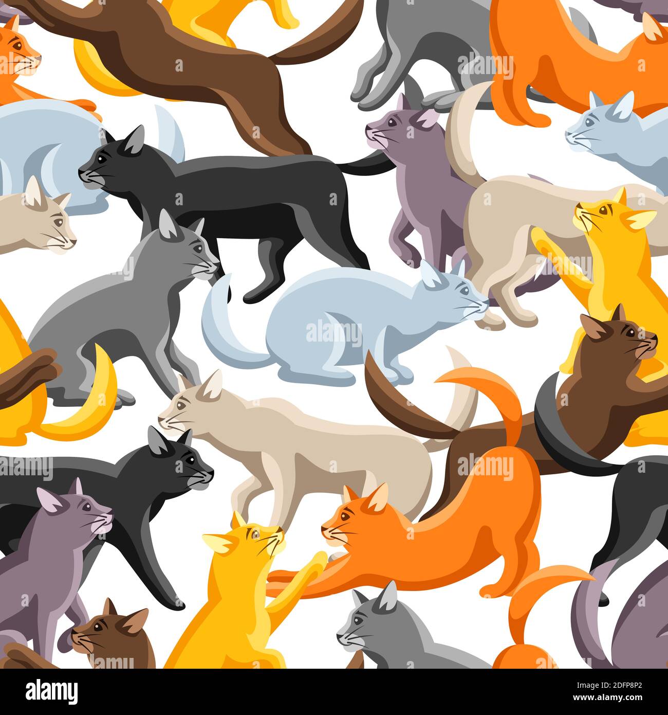 Domestic cat jumping Stock Vector Images - Alamy