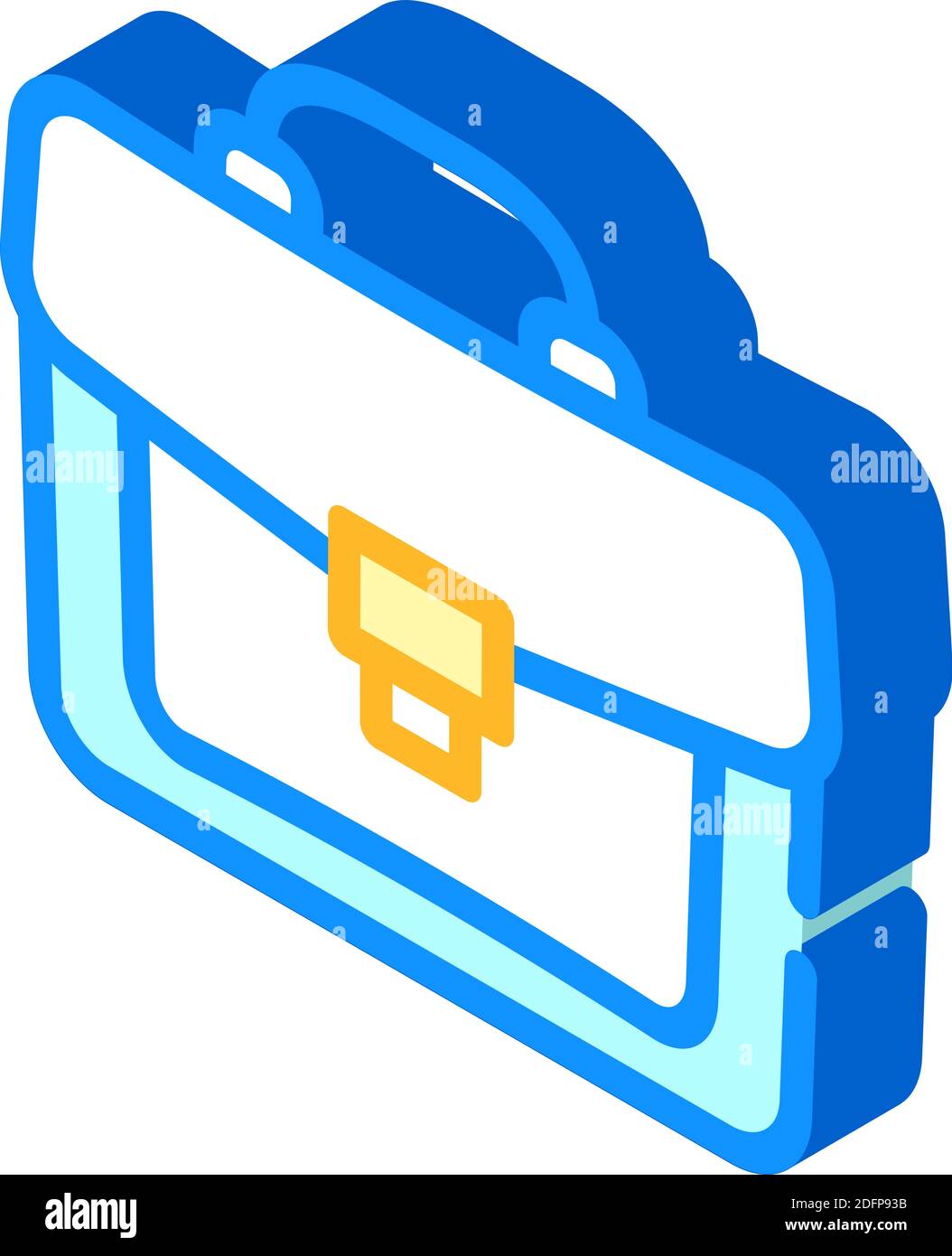 business case isometric icon vector illustration color Stock Vector ...