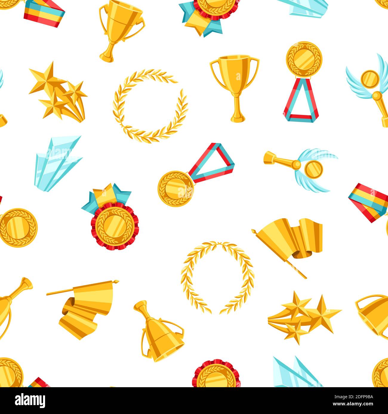 Awards and trophy seamless pattern Stock Vector Image & Art - Alamy