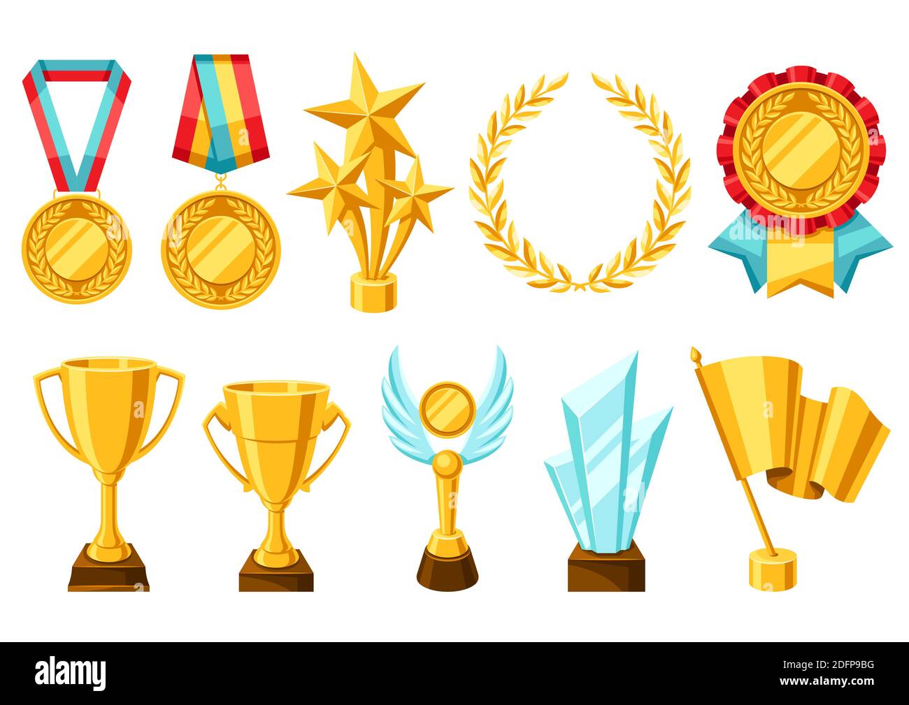 Awards and trophy icons set Stock Vector Image & Art - Alamy