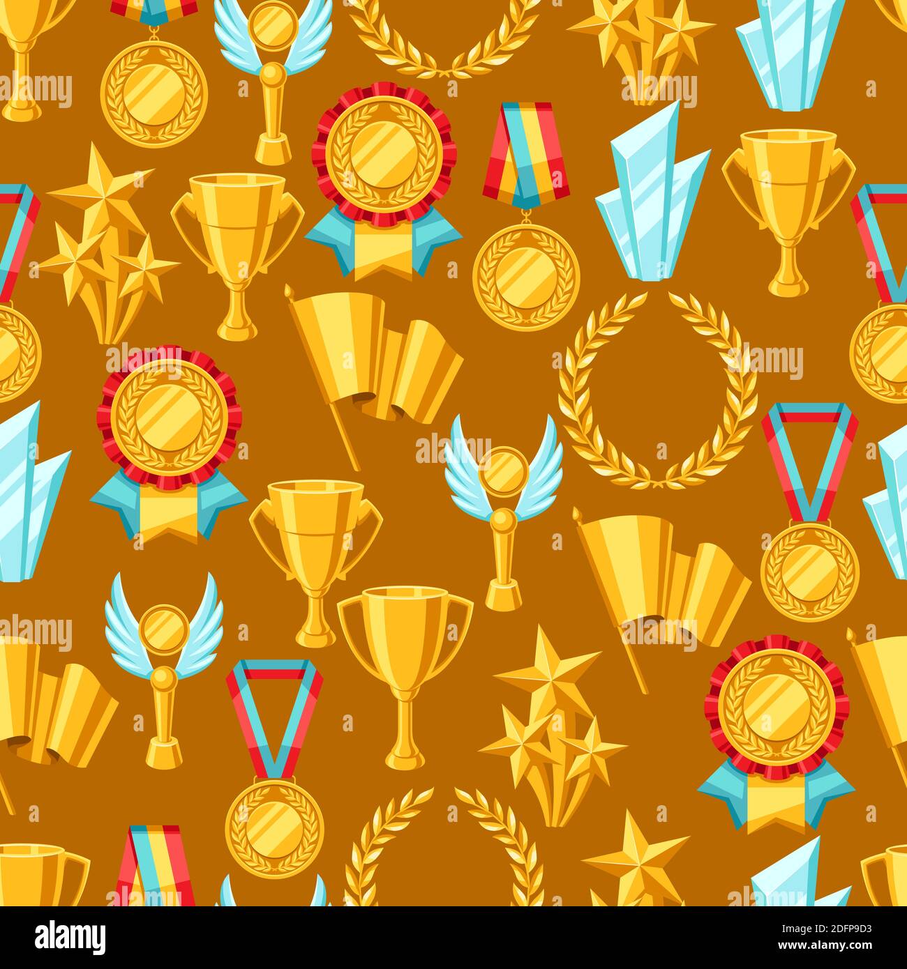 Awards and trophy seamless pattern Stock Vector Image & Art - Alamy