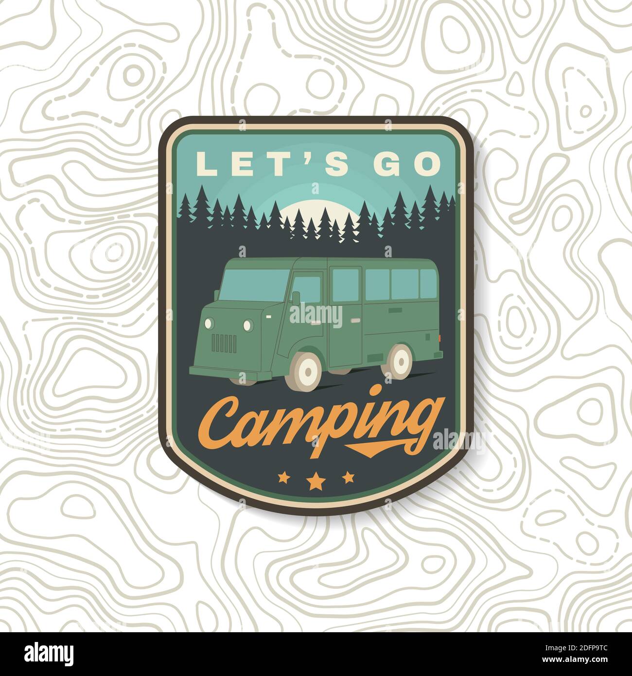 Art & Collectibles Prints vector print Let’s Go Camping etna.com.pe