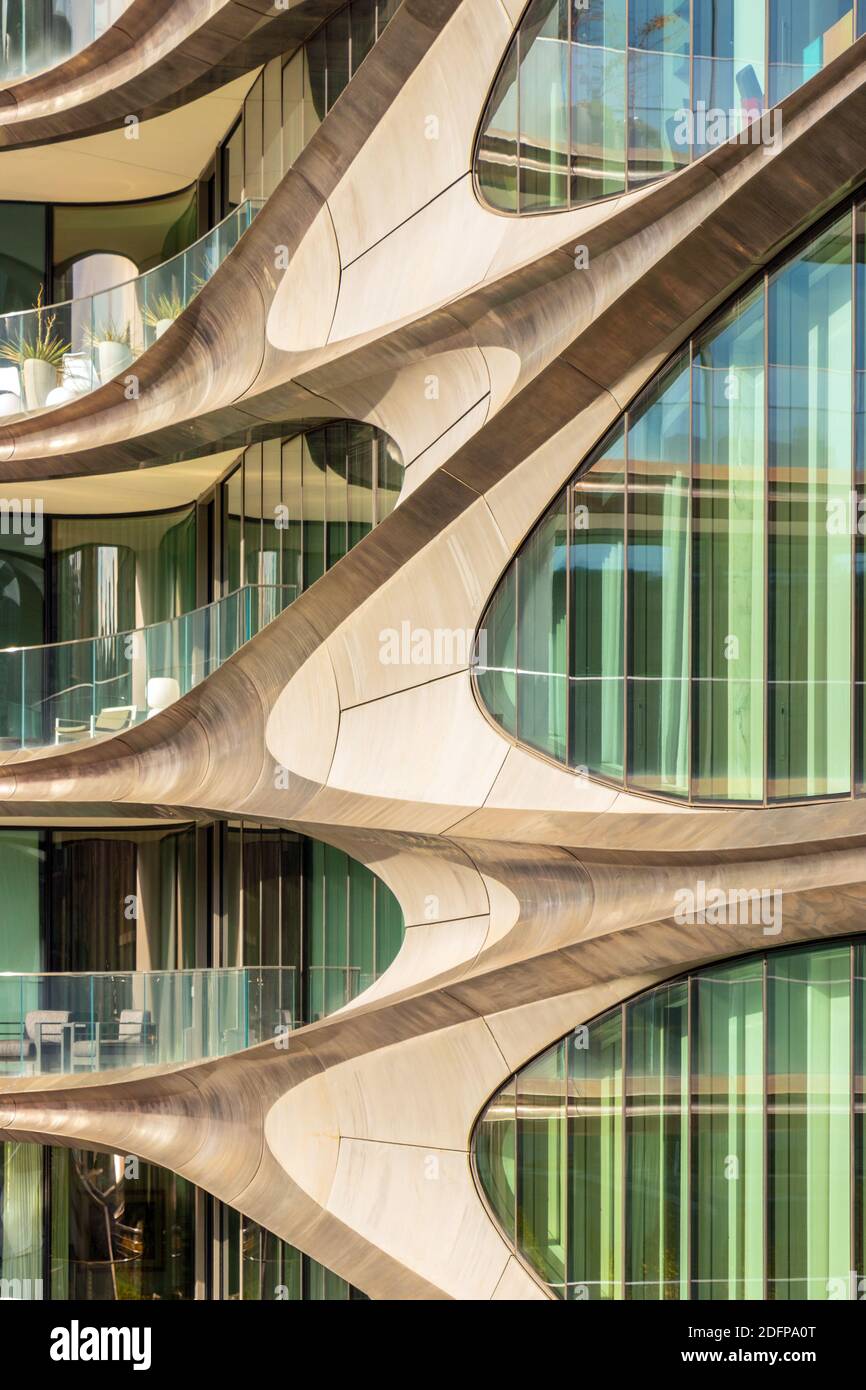 sculptural apartment block 520 West 28th Street by Zaha Hadid taken ...