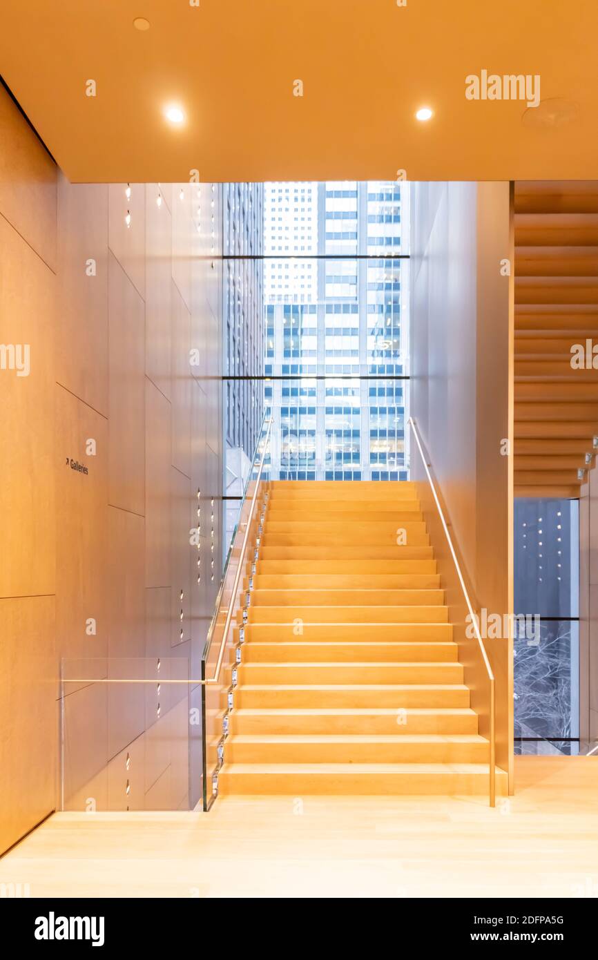 empty marble stairs in Moma New York City Stock Photo - Alamy