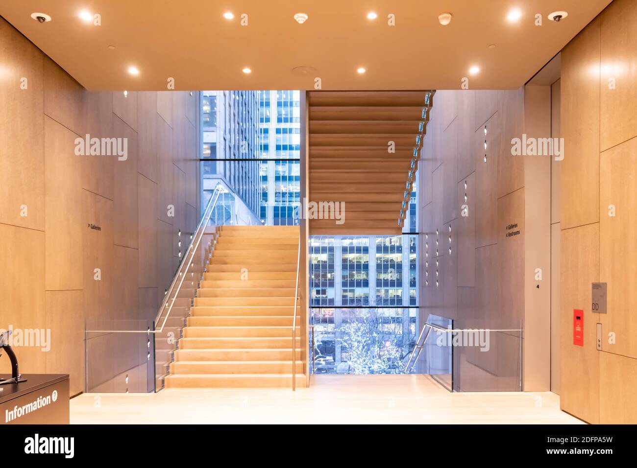 empty marble stairs in Moma New York City Stock Photo - Alamy
