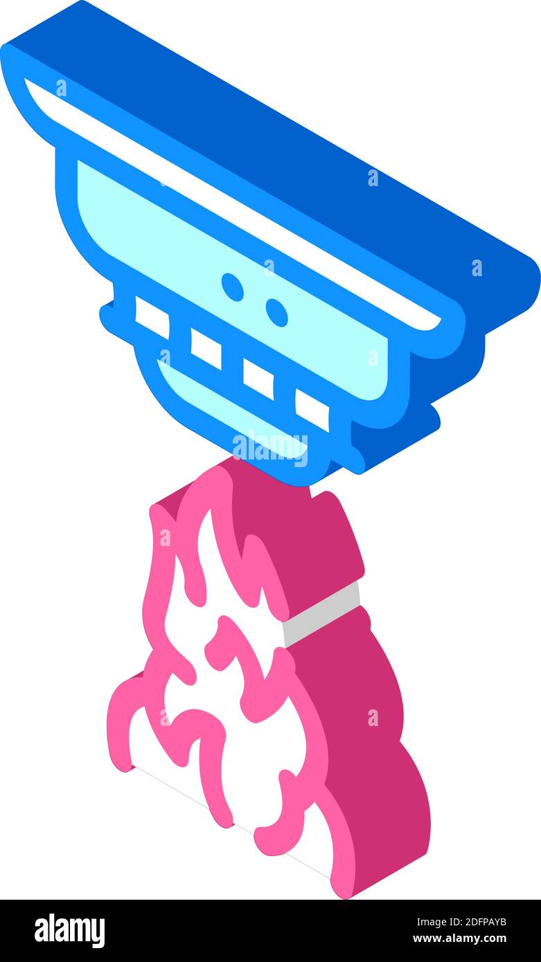 fire alarm system isometric icon vector illustration Stock Vector Image ...