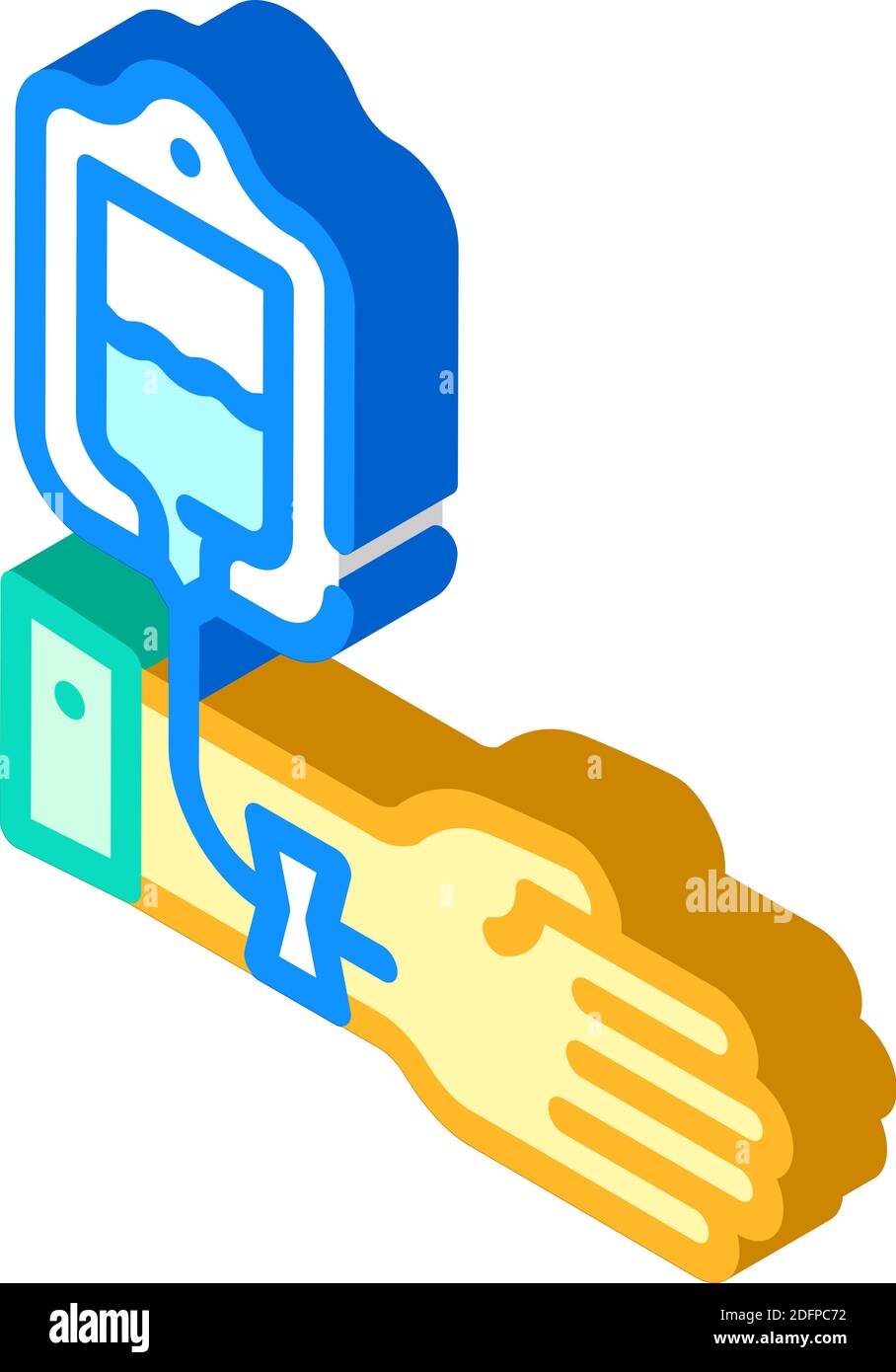 patient hand with dropper isometric icon vector illustration Stock ...