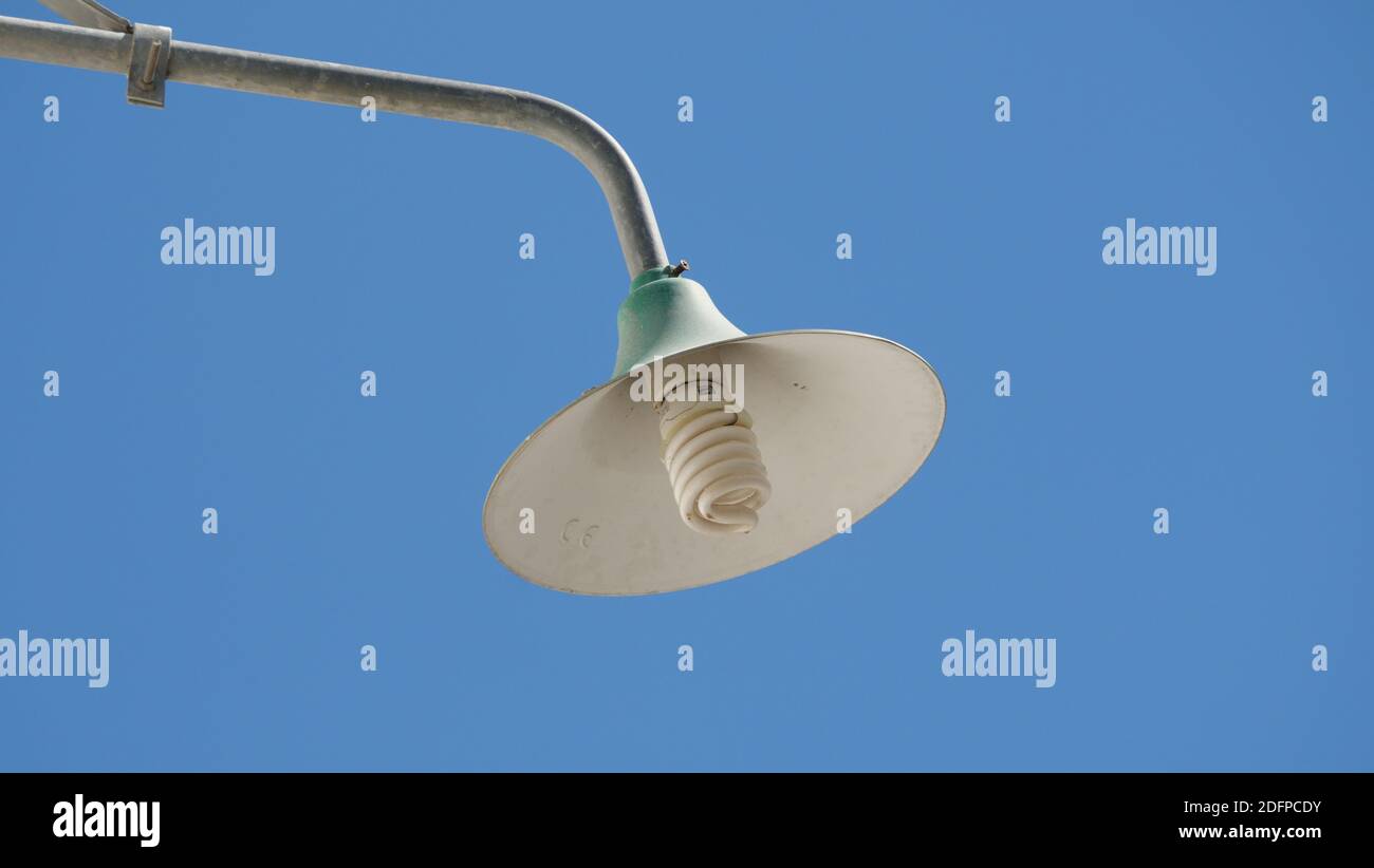 A low angle shot of a street light with an LED bulb Stock Photo - Alamy