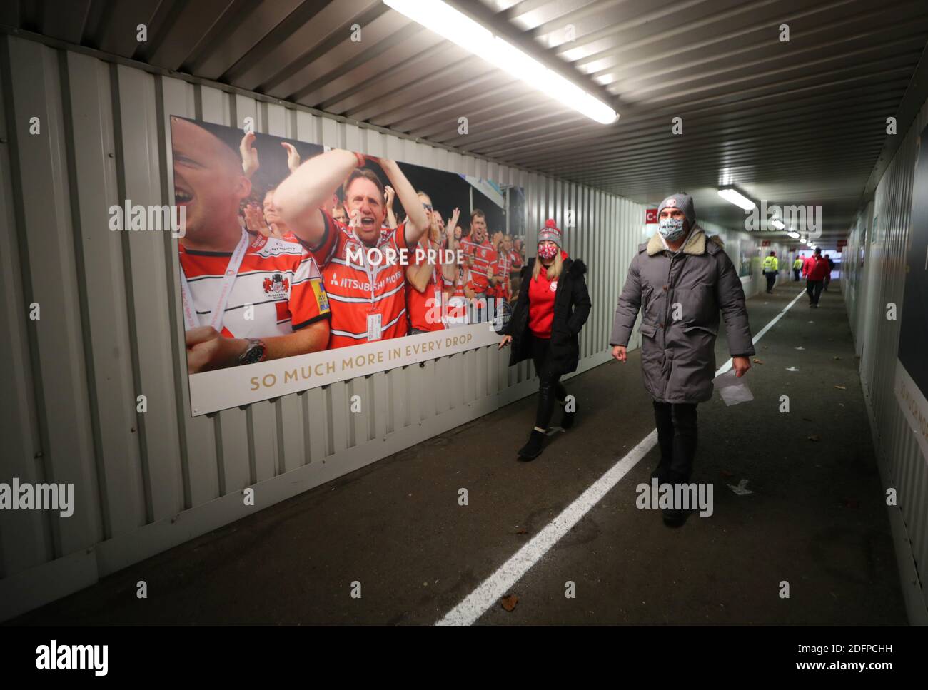 Gloucester Rugby fans walk to the stands before the Gallagher ...