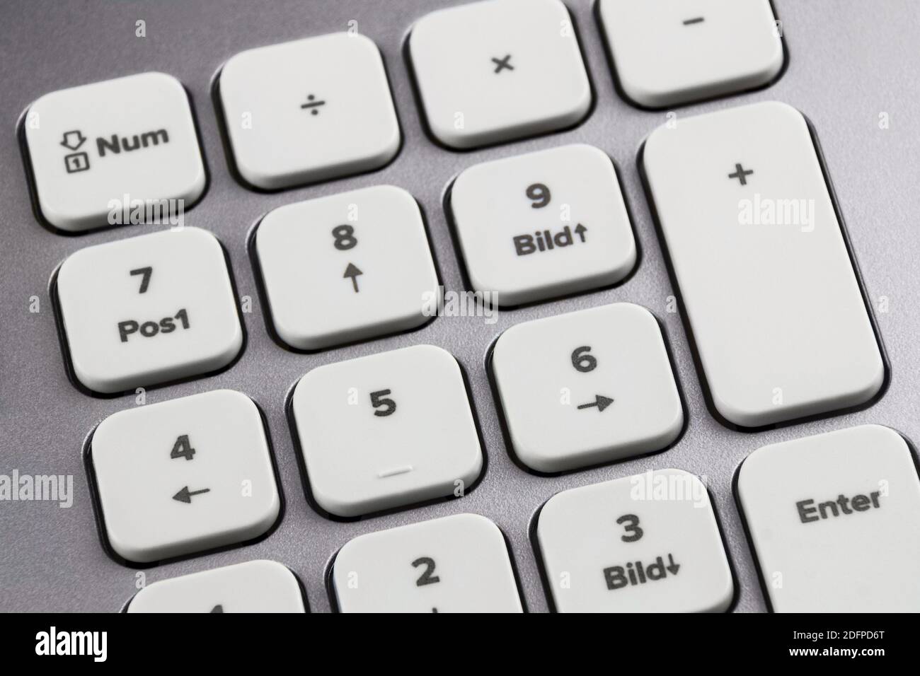 German PC keyboard close up Stock Photo - Alamy