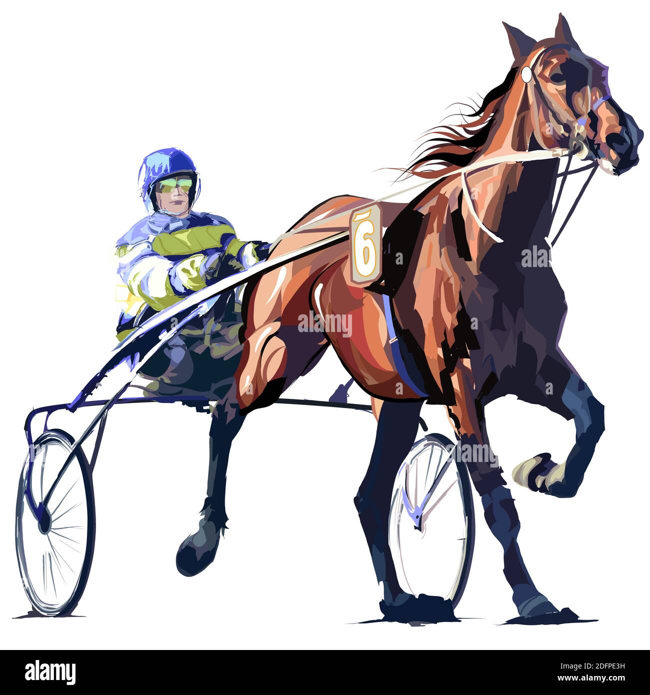 Horse sulky Stock Vector Images - Alamy