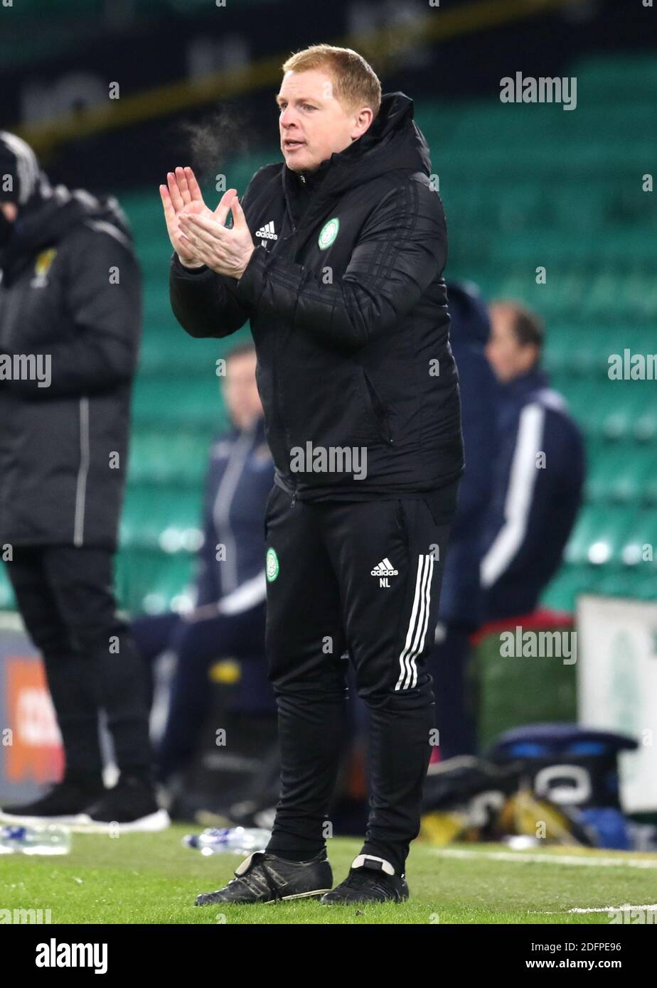 Celtic manager Neil Lennon during the Scottish Premiership match at ...