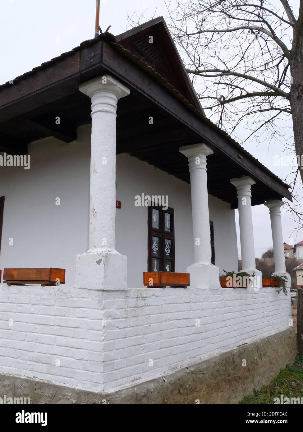 old traditional palóc house, Kazár, Nógrád County, Hungary ...
