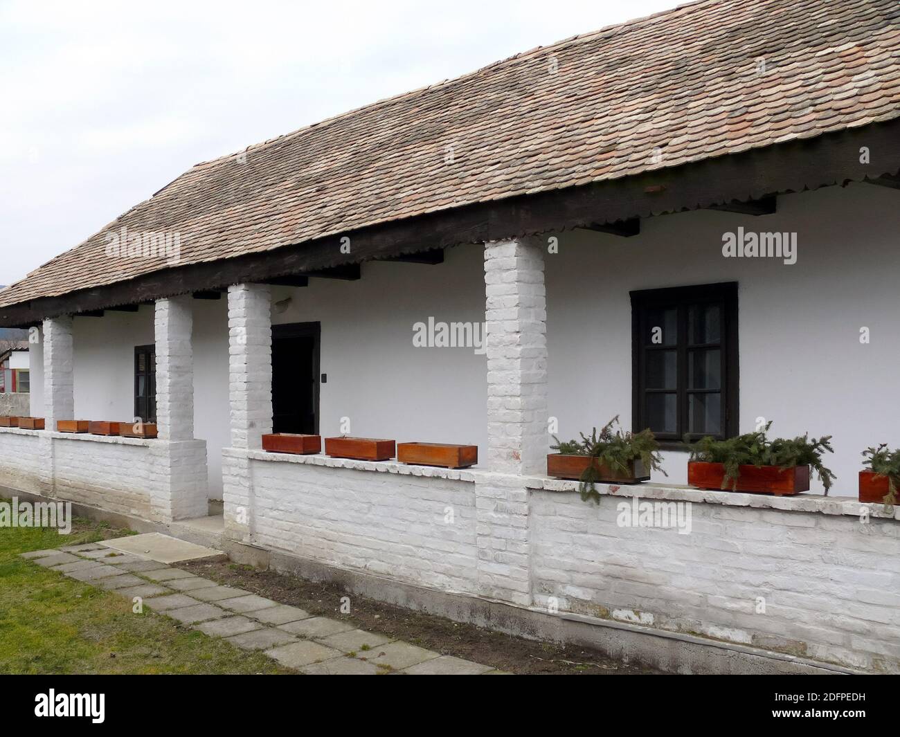 old traditional palóc house, Kazár, Nógrád County, Hungary ...