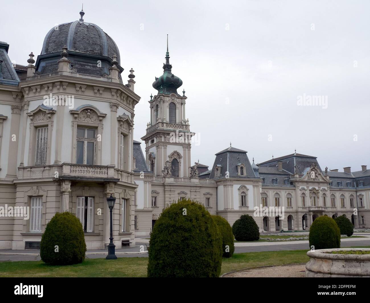 The garden front, Festetics Palace, Keszthely (located on the western ...
