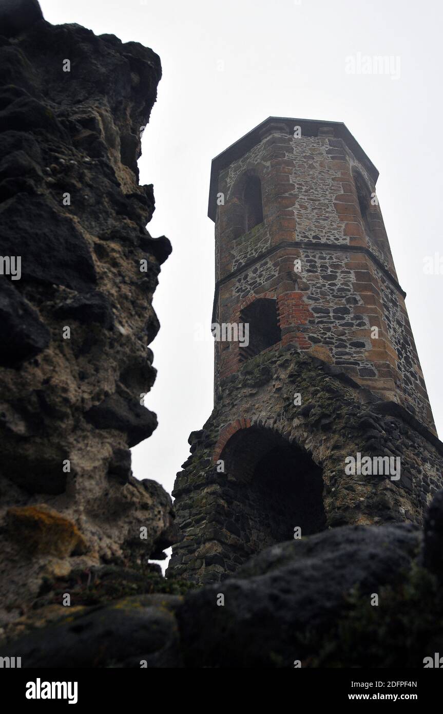 The ruins of the gothic church of Kisnána castle, Kisnána, Heves county ...