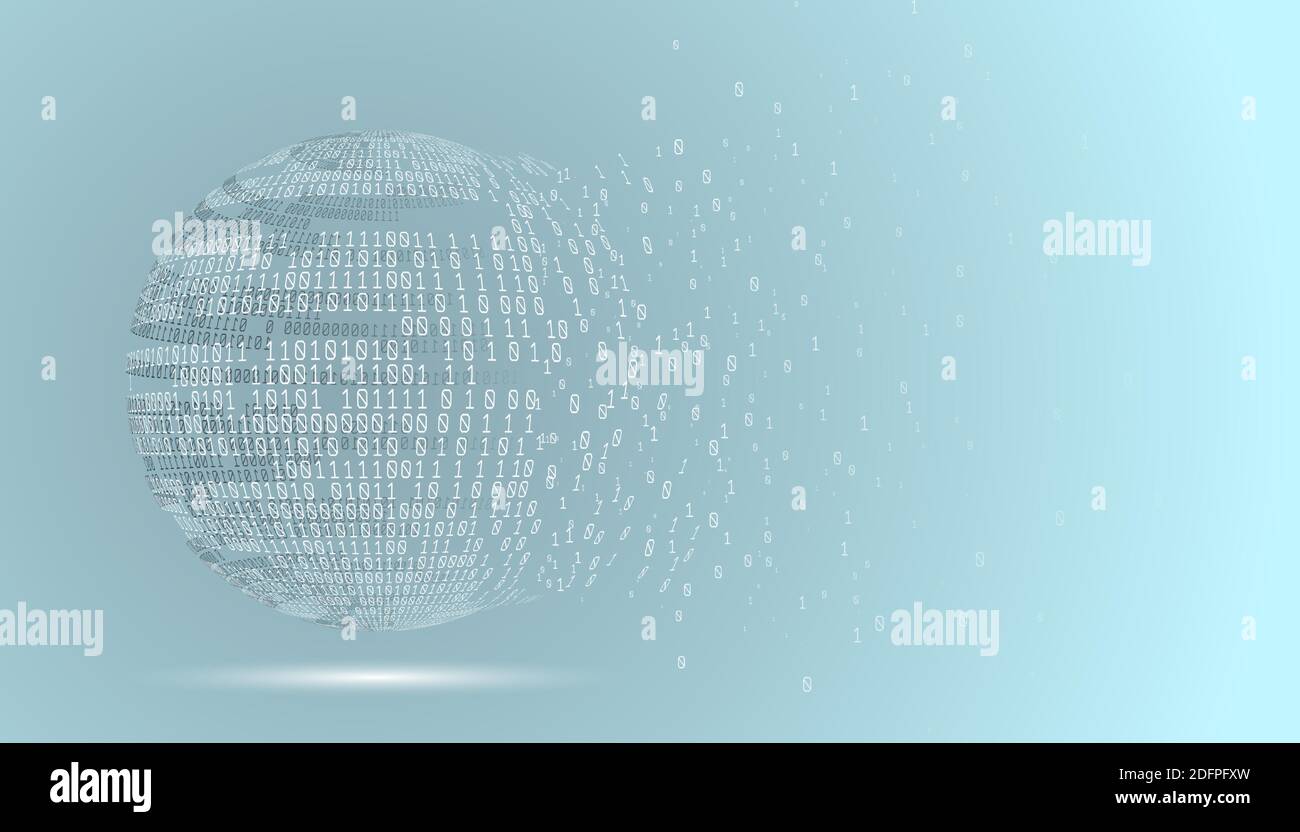 Binary code globe. Technology planet. Big data. Global network ... Binary code globe. Technology planet. Big data. Global network ...