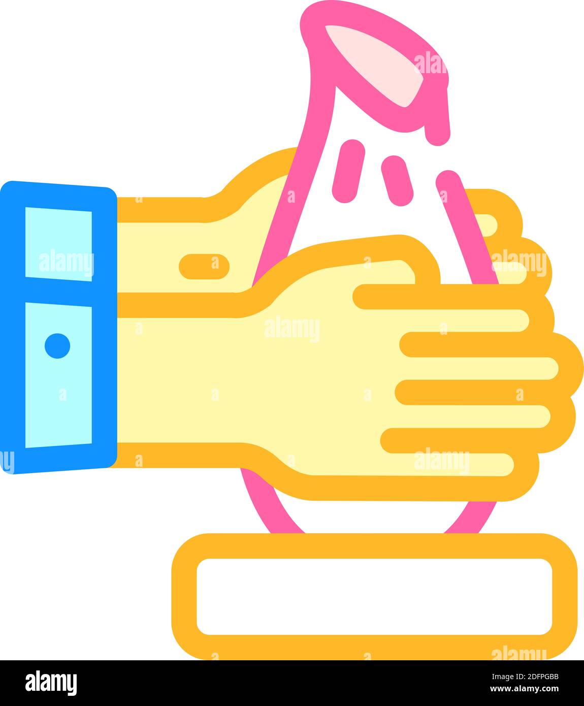 master making pot on turm pottery device color icon vector illustration ...