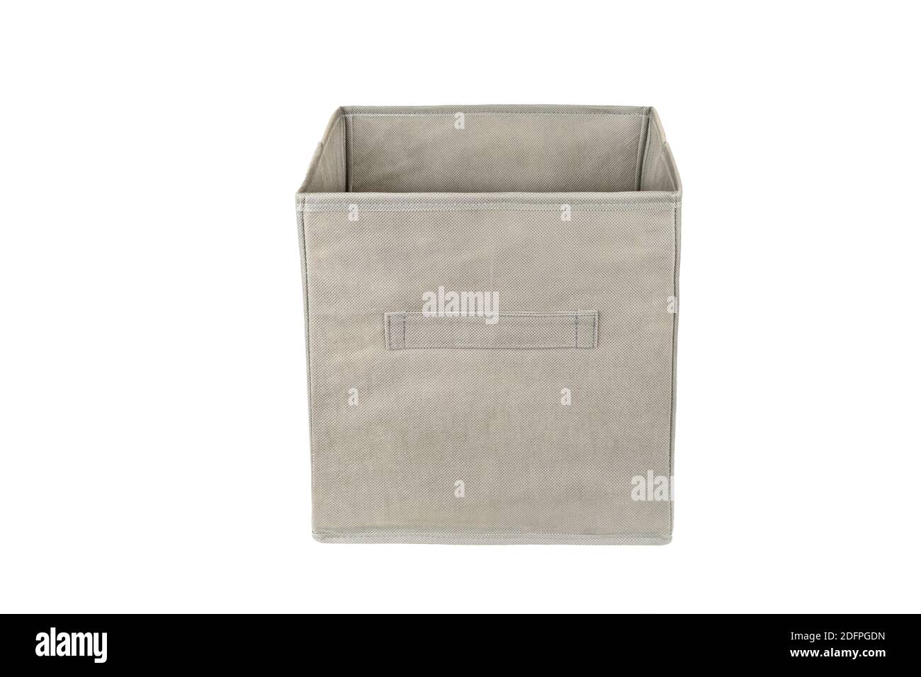 Square beige box isolated on a white background Stock Photo - Alamy