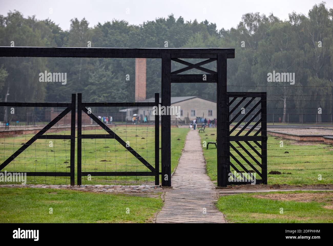 Sztutowo, Poland - Sept 5, 2020: The 'Death Gate' at the former Nazi ...