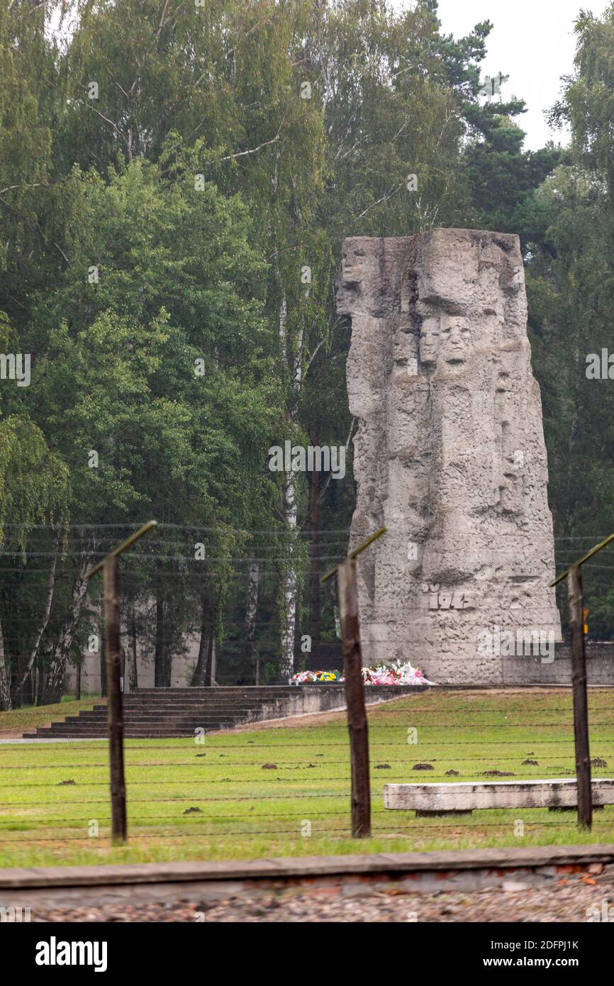 Sztutowo, Poland - Sept 5, 2020: Memorial to Victims at the former Nazi ...