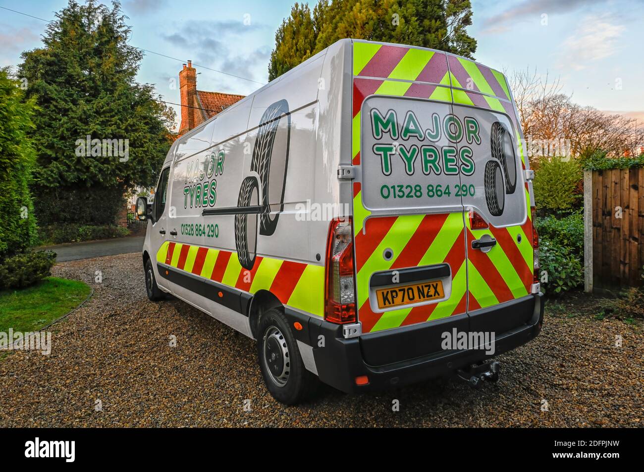 A new tyre breakdown vehicle complete with signage Stock Photo - Alamy